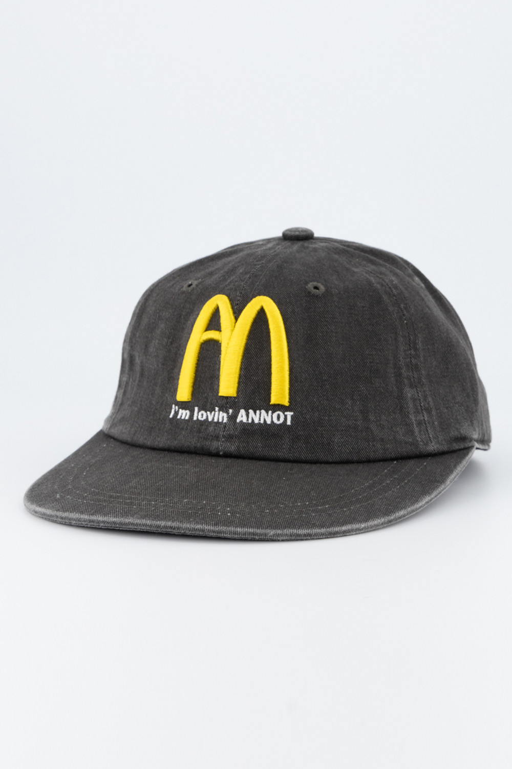 아노트 I.L.A Logo Long Bill Washing Cap Pigment Charcoal - 위시버킷