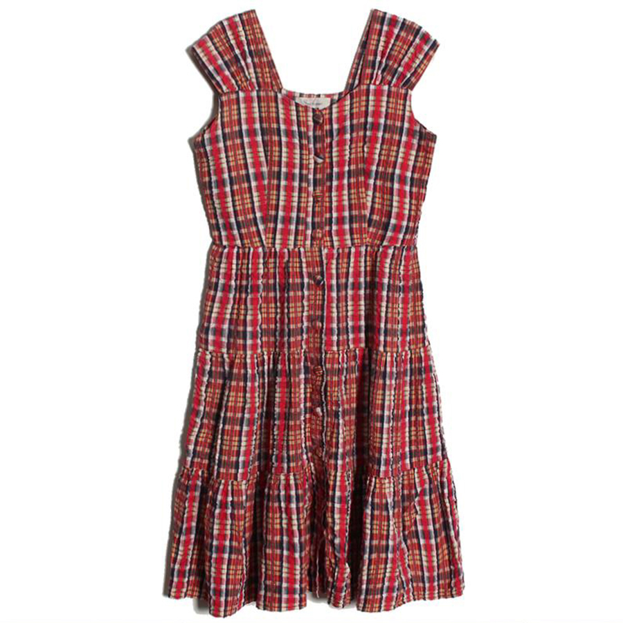 오리엔트드레스 check puff onepiece - 위시버킷