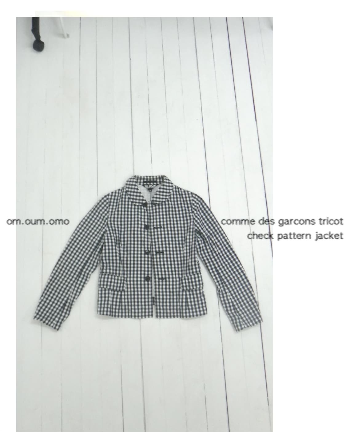 꼼데가르송 check pattern jacket | 후루츠패밀리 - 위시버킷