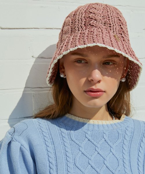 아노에틱 ANC COLOR TWISTED BUCKET HAT_PINK - 위시버킷