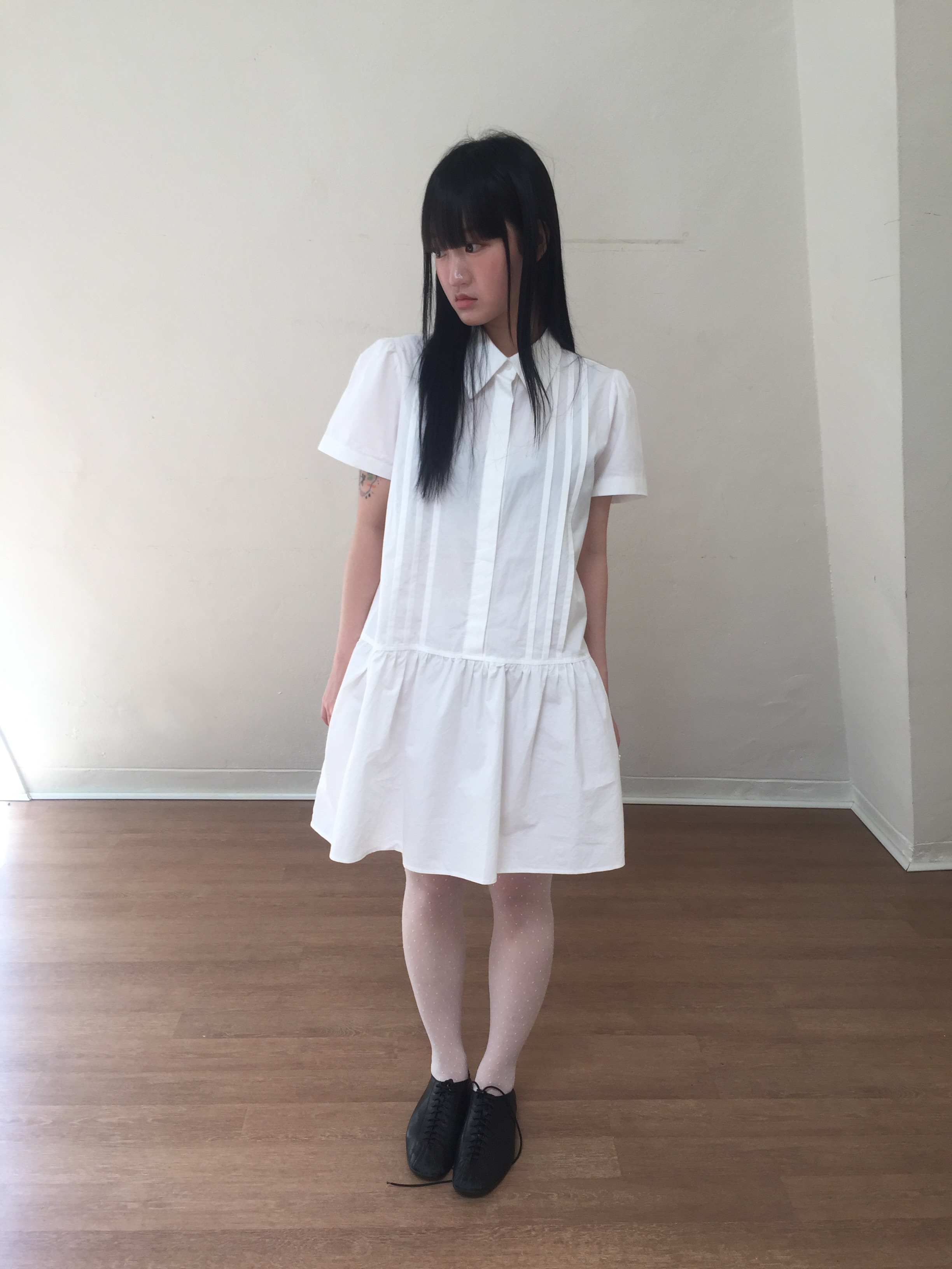 우온 pintuck midi dress (2c) - 위시버킷