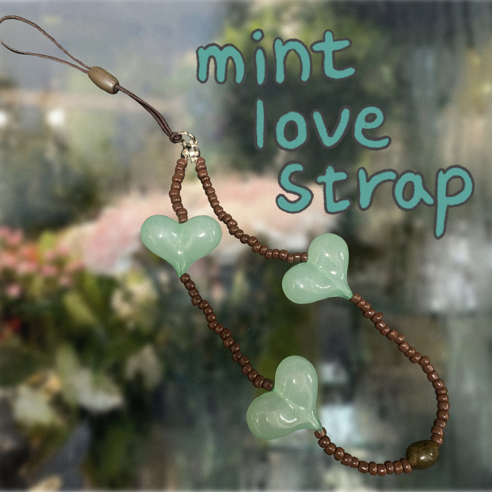 뽀도뽀도 뽀 메이드 mint love strap - 위시버킷