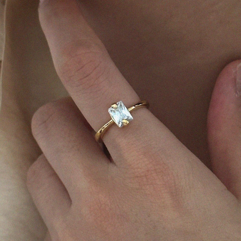 바이위켄드 silver925 basic cubic ring - 위시버킷