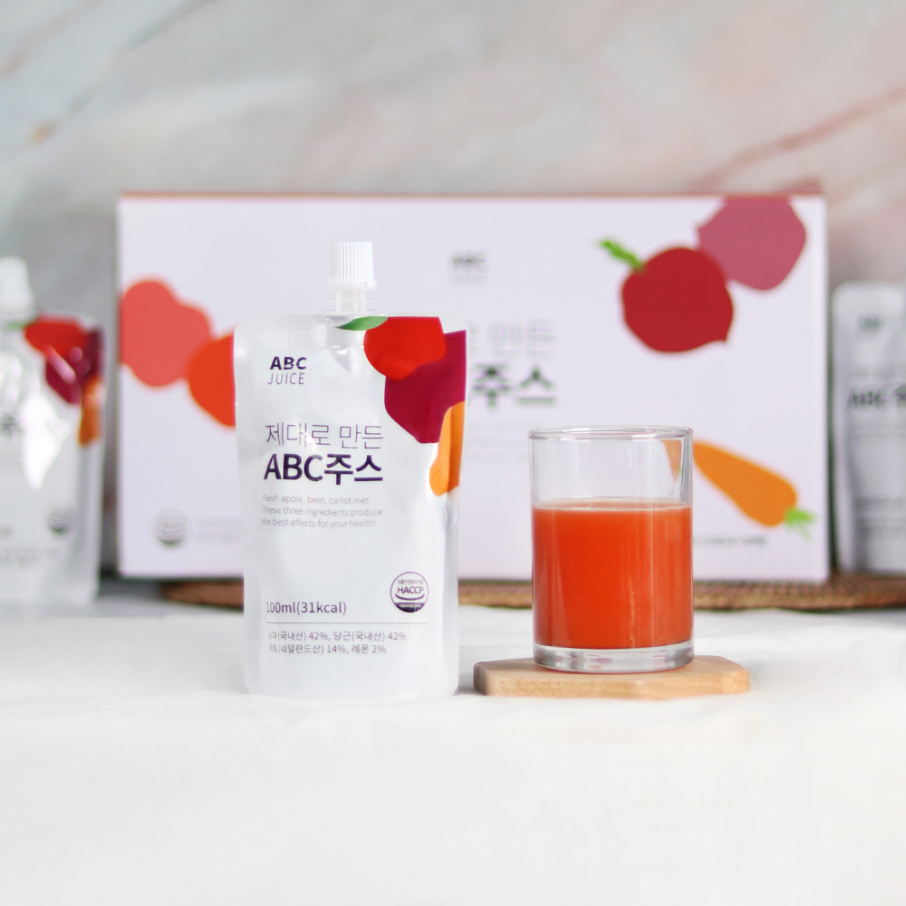 김재식 헬스푸드 김재식헬스푸드 저온착즙 100% 물 넣지않은 제대로 만든 ABC주스100ml 30팩 1박스 - 위시버킷