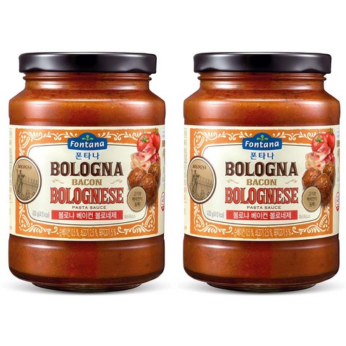 폰타나 폰타나 볼로냐 베이컨 볼로네제 파스타 소스, 430g, 2개 - 위시버킷