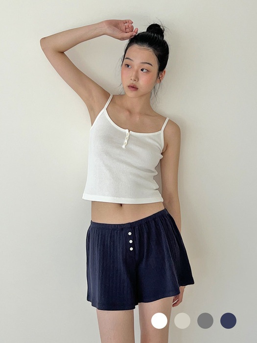 디어스토커 D. BASIC COTTON BUTTON TOP - 4 COLOR - 위시버킷