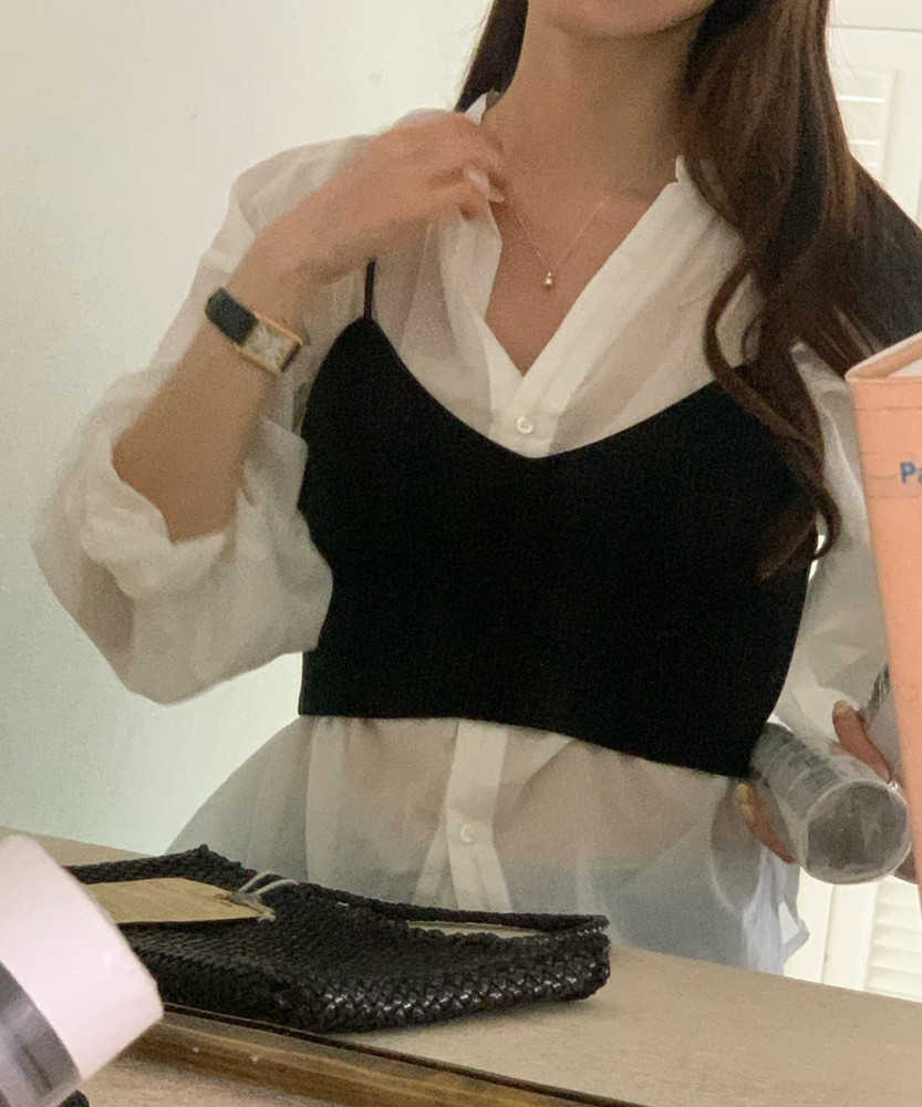 버나뎃 컴히얼 골지 뷔스티에 (3col) comehere - 위시버킷