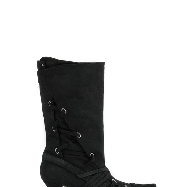 포트리스 ICONIC WAXED STRAPPY BOOTS 01 BLACK - 위시버킷