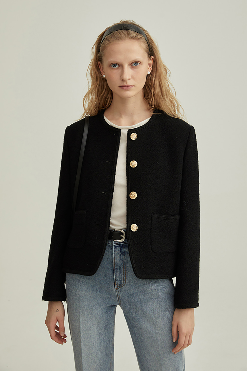 던스트 CLASSIC BOUCLE TWEED JACKET BLACK - 위시버킷