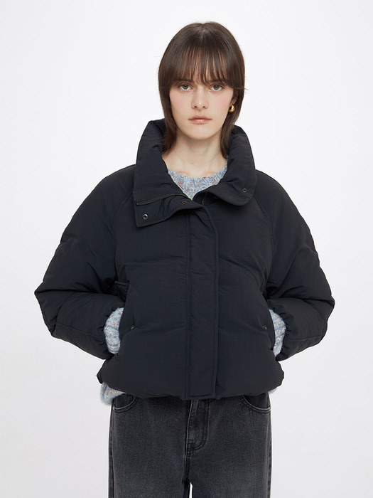 레이브 High Neck Goose Down Padding in Black VP3WM420-10 - 위시버킷