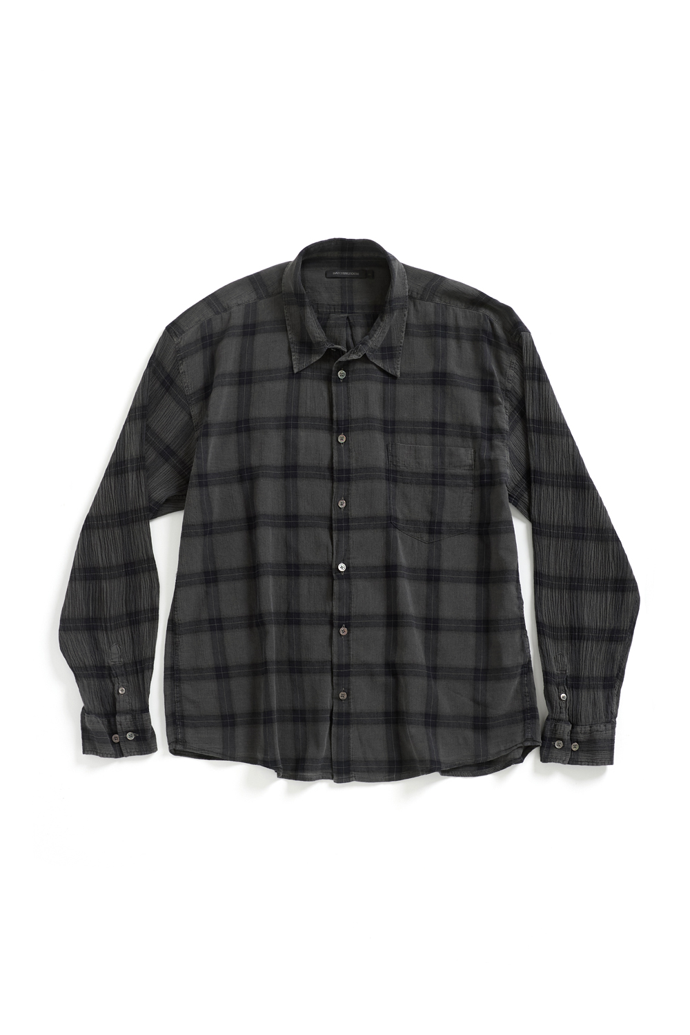 해칭룸 Classic Shirt Over Dyed Check Charcoal (3rd Restock) - 위시버킷