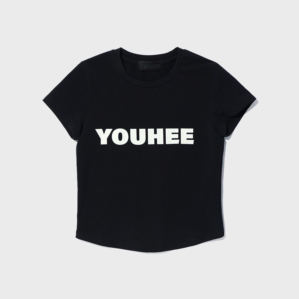 유희 YOUHEE BASIC LOGO T-SHIRTS BLACK - 위시버킷