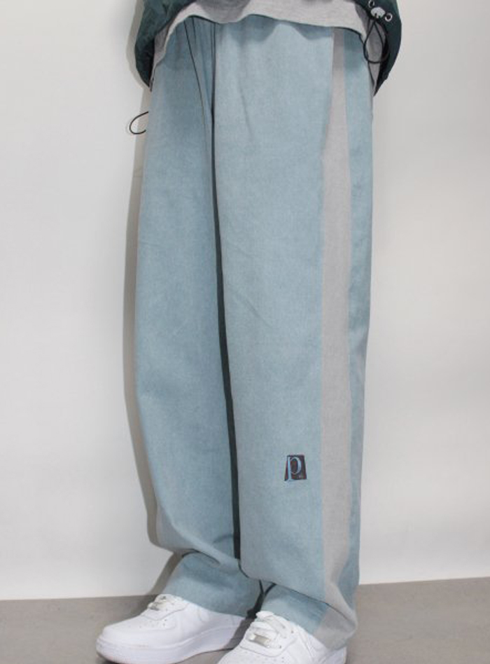 피엠코 P LOGO BANDING PANTS (LIGHT BLUE) - 위시버킷