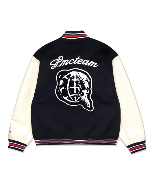 엘엠씨 LMC JANUS WOOL VARSITY JACKET navy - 위시버킷