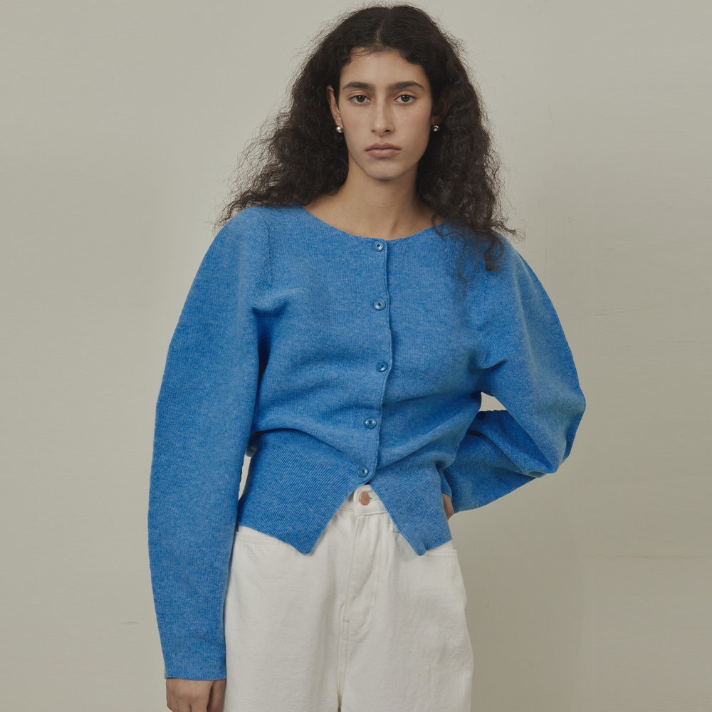 베이오드 wholegarment volume cardigan_blue - 위시버킷