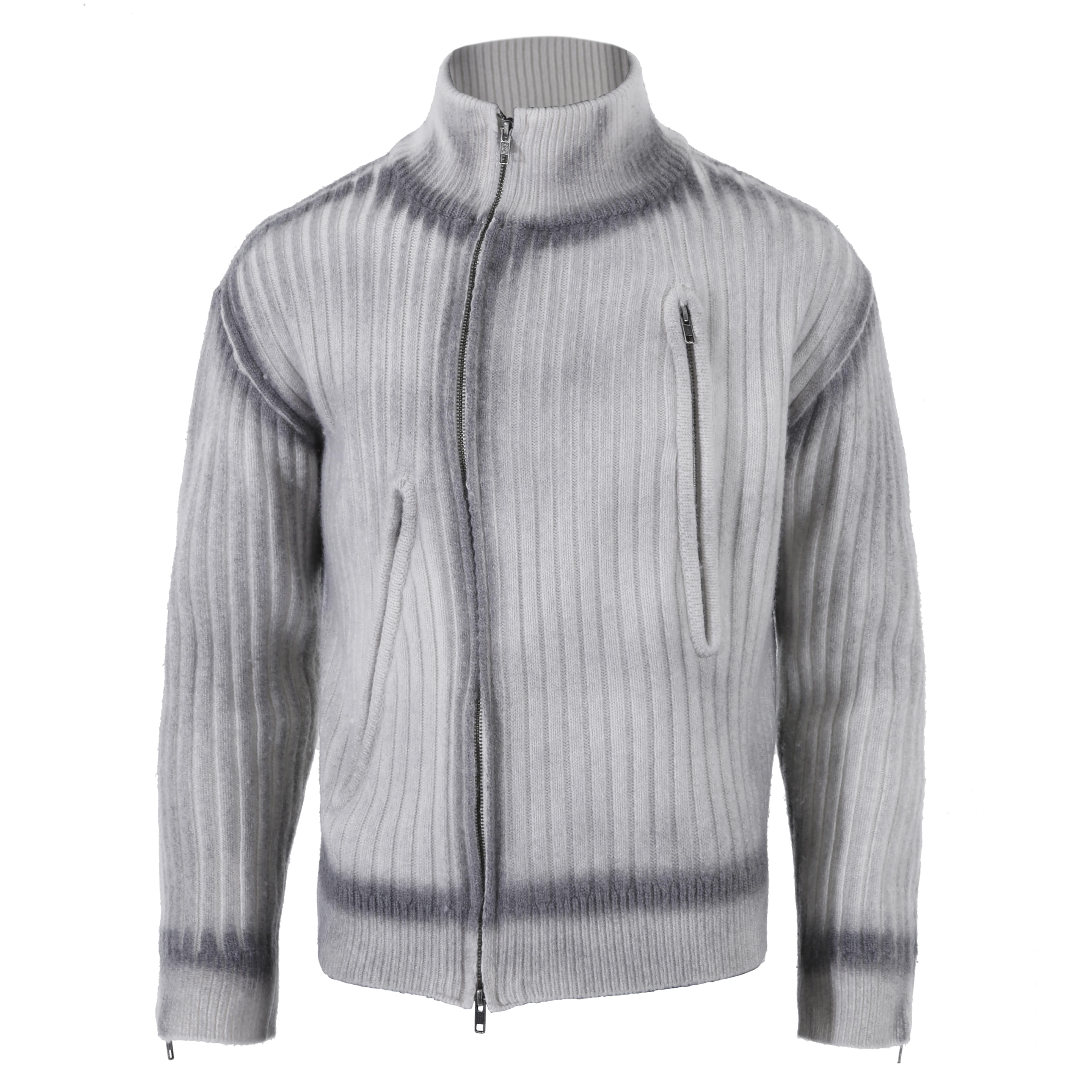 노쿨러스 SPRAY KNIT ZIP-UP CARDIGAN WHITE - 위시버킷