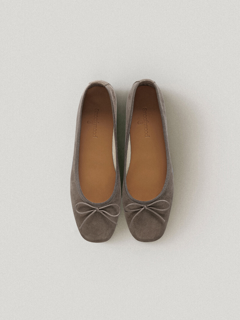 스무드무드 Taupe Bean Ballet Flat (Vibram Sole) - 위시버킷