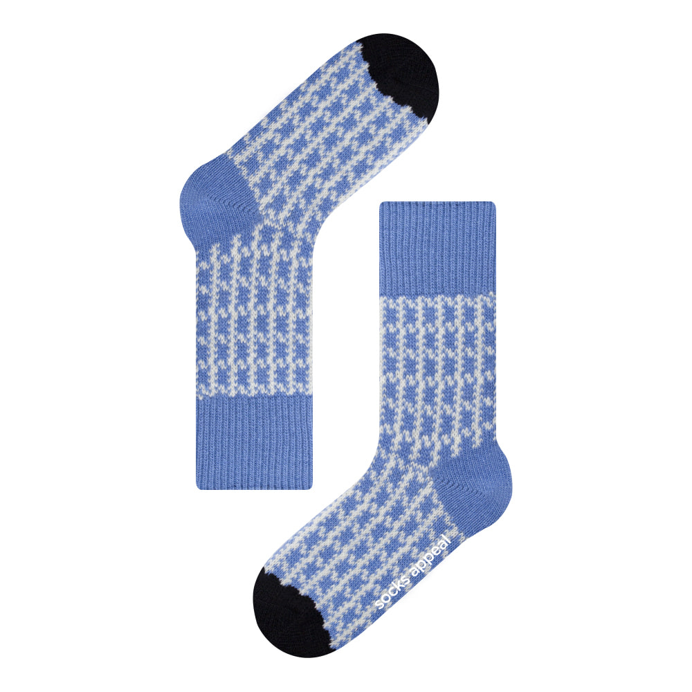 삭스어필 wool grandma check royal blue - 위시버킷