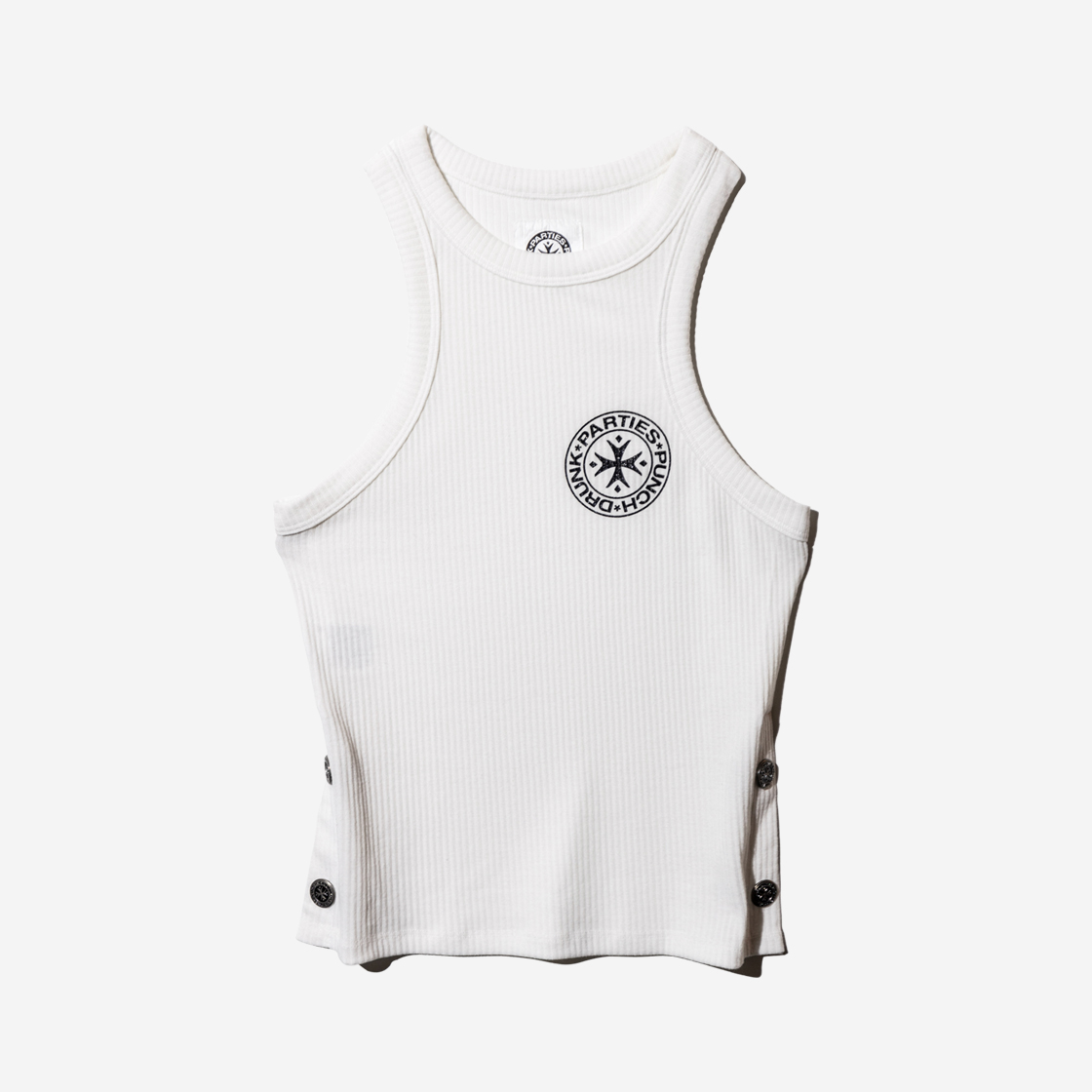 펀치드렁크파티즈 Punch Drunk Parties Women Mother's Worry Tank Top White - 위시버킷