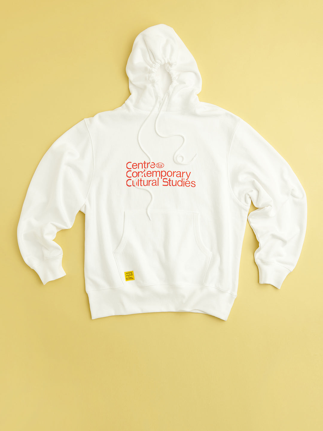 씨씨씨에스 현대문화연구소 WHITE NEAT SCRIPT HOODIE - 위시버킷