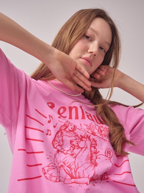 더센토르 [TC22SSTOP21PK] CENTAUR STORY TSHIRT [PINK] - 위시버킷