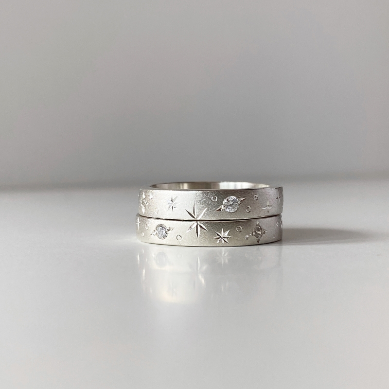 오브룬 Planet Silver Ring (Flat)_matte - 위시버킷