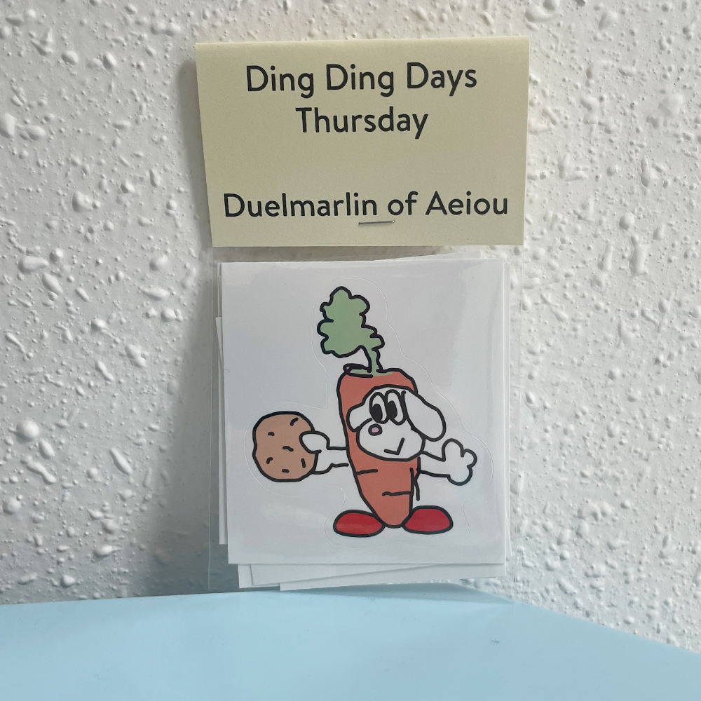 아에이오우 Ding Ding Days Sticker Thursday 6 set - 위시버킷