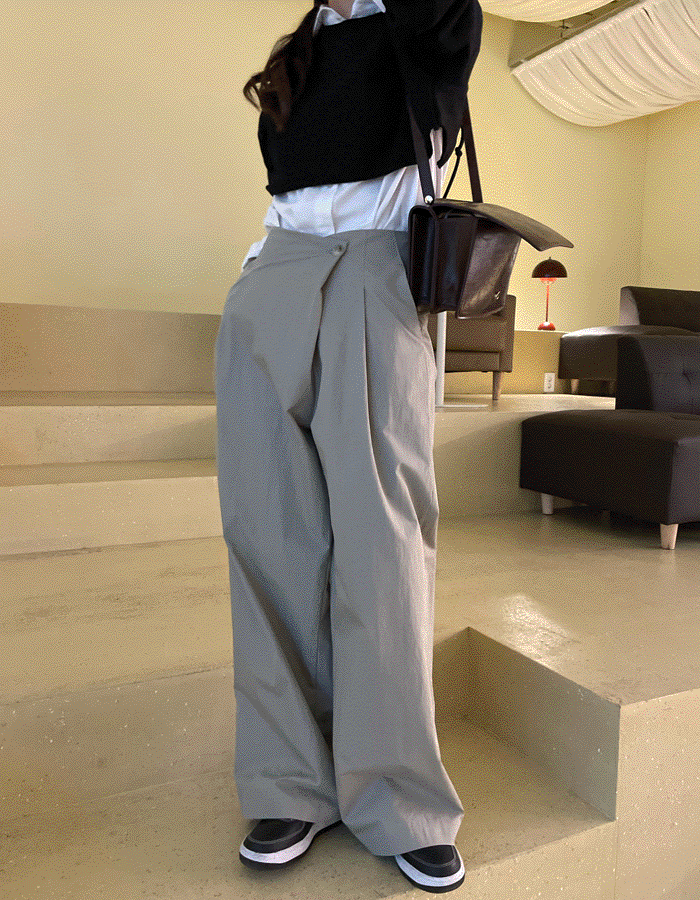 얼리던 ginger side pants (2colors) - 위시버킷