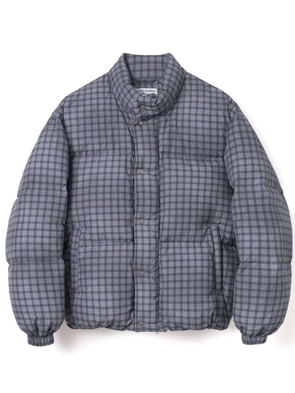 밀로아카이브 Plaid Pattern Duck Down Padding [Smoke Gray] - 위시버킷