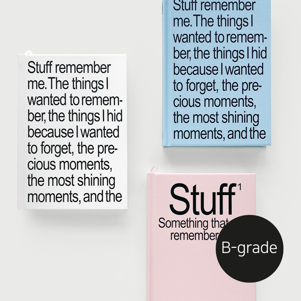 OAB (B-grade) stuff diary 만년 위클리 먼슬리 12개월 2024 블루 화이트 핑크 스터프 다이어리 - 위시버킷