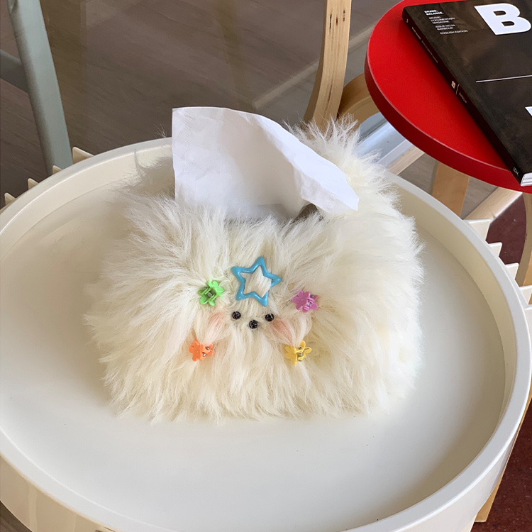 쏠띵즈 쏠띵즈 Puppy Retro Fluffy Tissue Case - 위시버킷