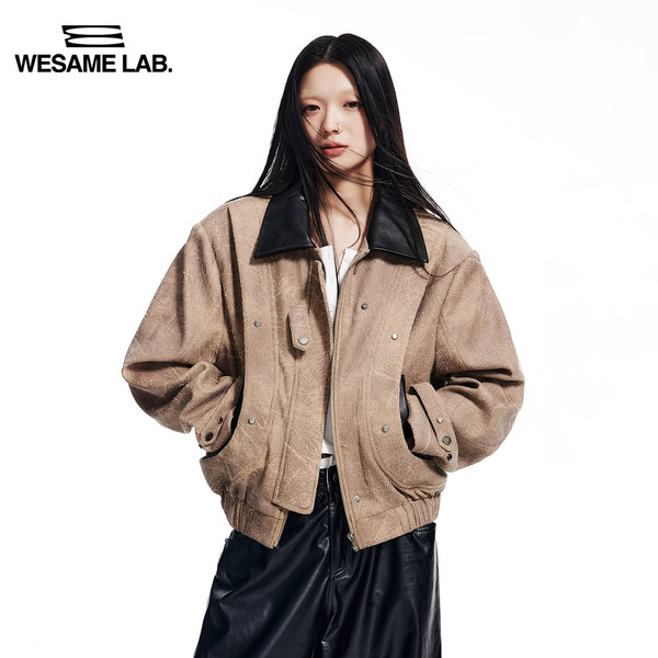 유스키트 WESAME LAB leather collar silver stud jacket - 위시버킷