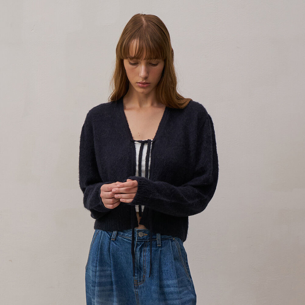 르세지엠 Miller String Cardigan (Navy) - 위시버킷