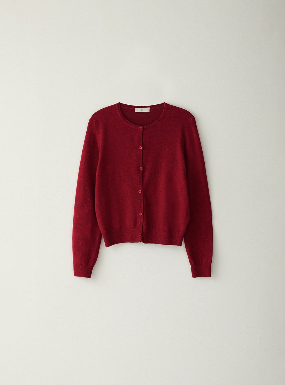 떼뚜 tetu cashmere round cardigan (wine) - 위시버킷