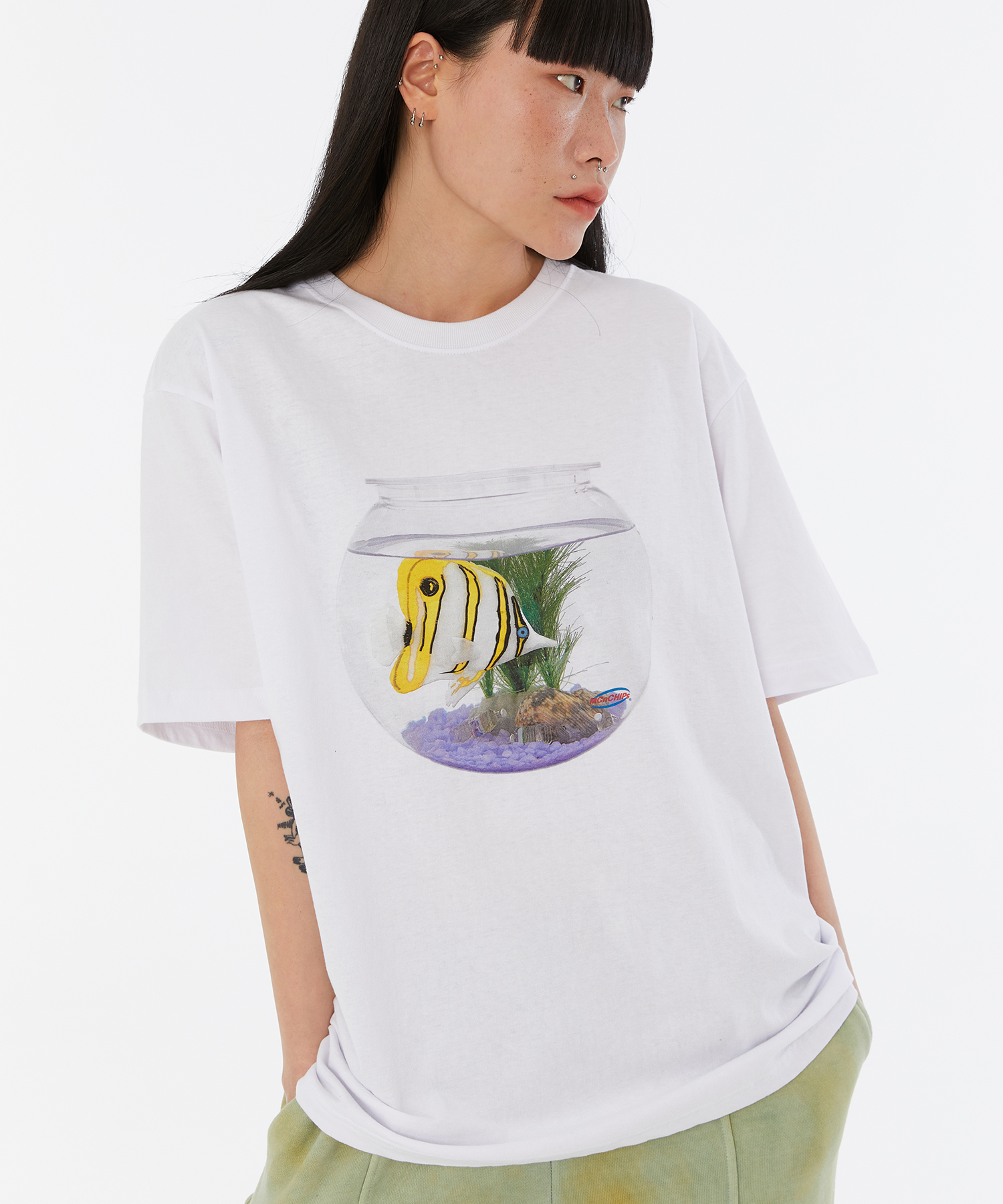 맥앤칩스 Fish go blub-blub Tee - 위시버킷