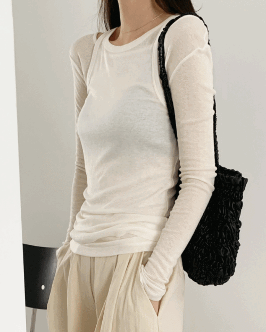 라이트소스 WOOL LAYERD TEE (3c) - 위시버킷