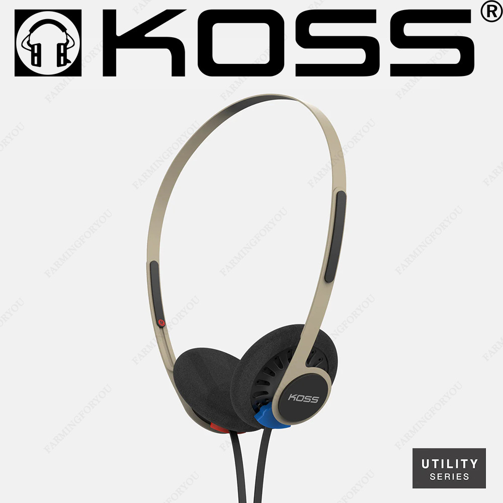 코스 KOSS KOSS 코스 레트로 헤드셋 헤드폰 KPH40 유틸리티 이어폰 베이지 - 위시버킷