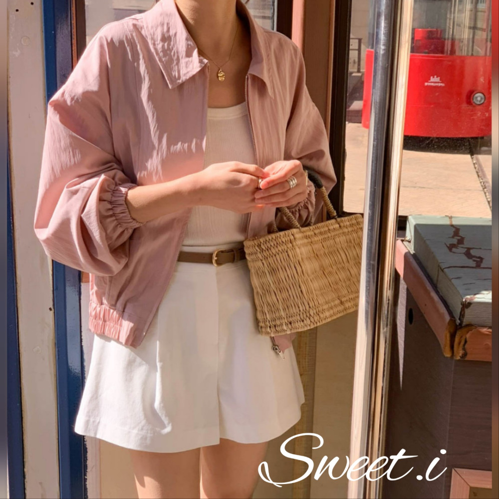 스윗아이 [당일-곤색 아이] 아잉 어썸블루종 점퍼 여름 자켓 4col Areing - 위시버킷