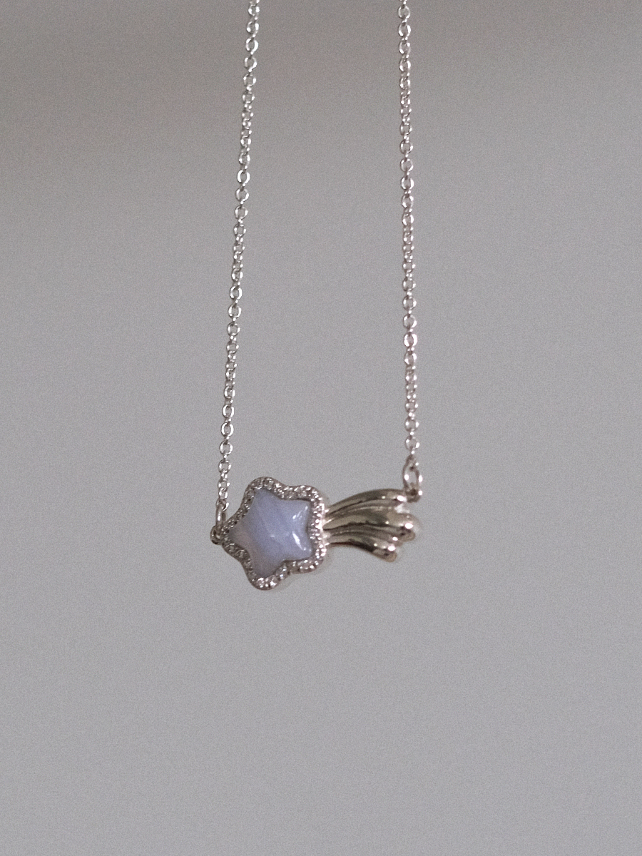 벌스데이블루 Wishing Tail Necklace(Bluelace Caledoni) - 위시버킷