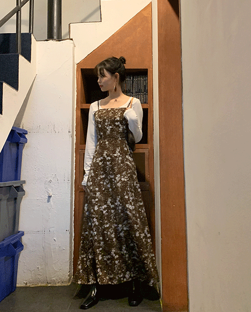 데일리마켓 spenny flower ops : brown - 위시버킷