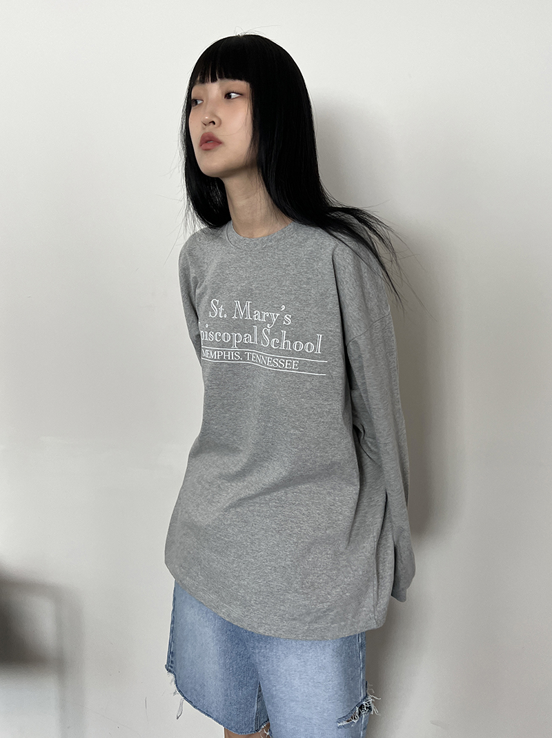 아케 ST MARY LONG SLEEVE T (4color!) - 위시버킷