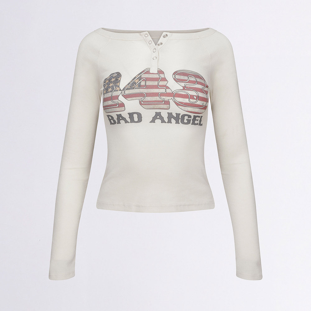 스컬프터 Flag Raglan T-shirt Raw - 위시버킷