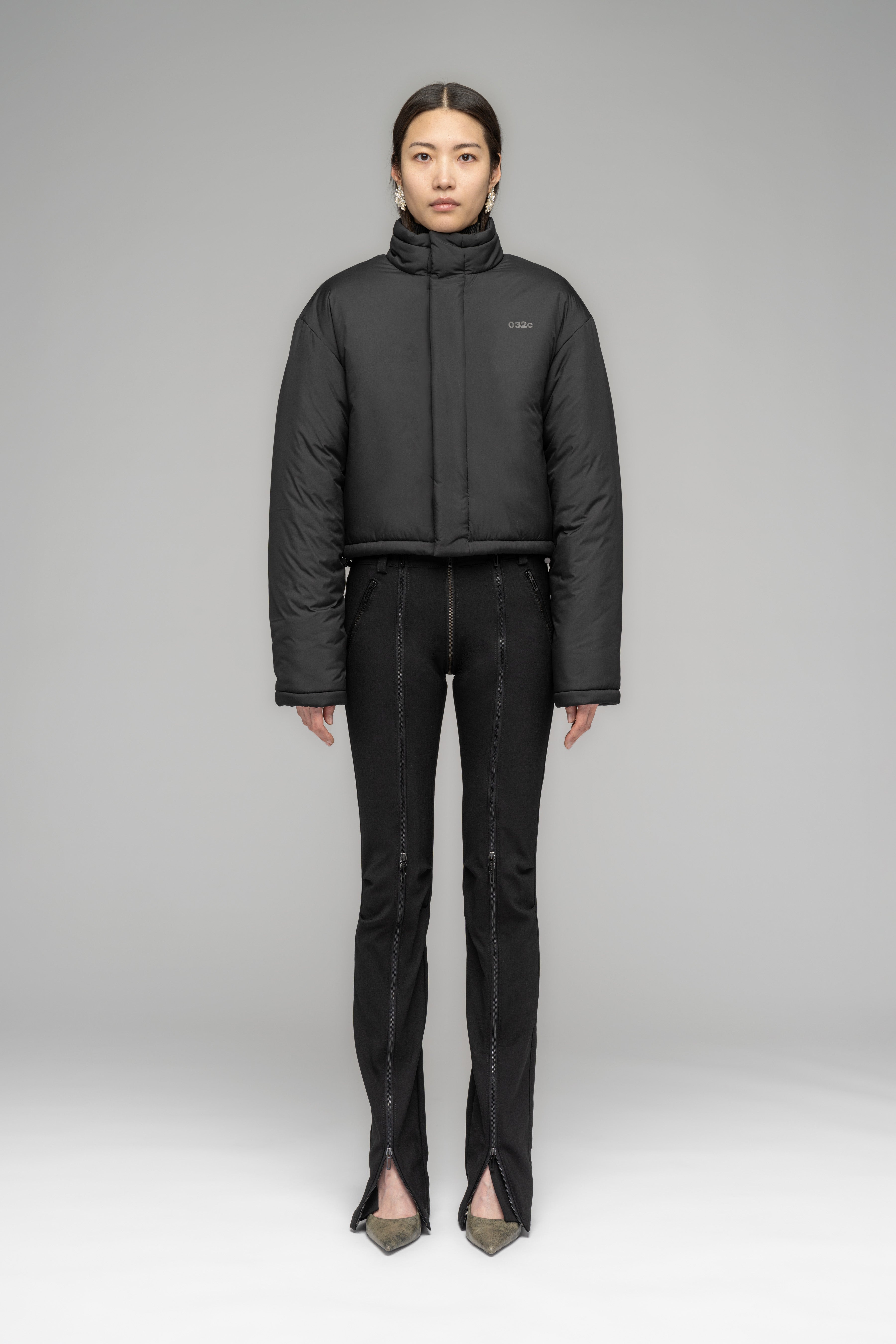 032C ''TEAM'' TAG CROPPED PUFFER JACKET - 위시버킷