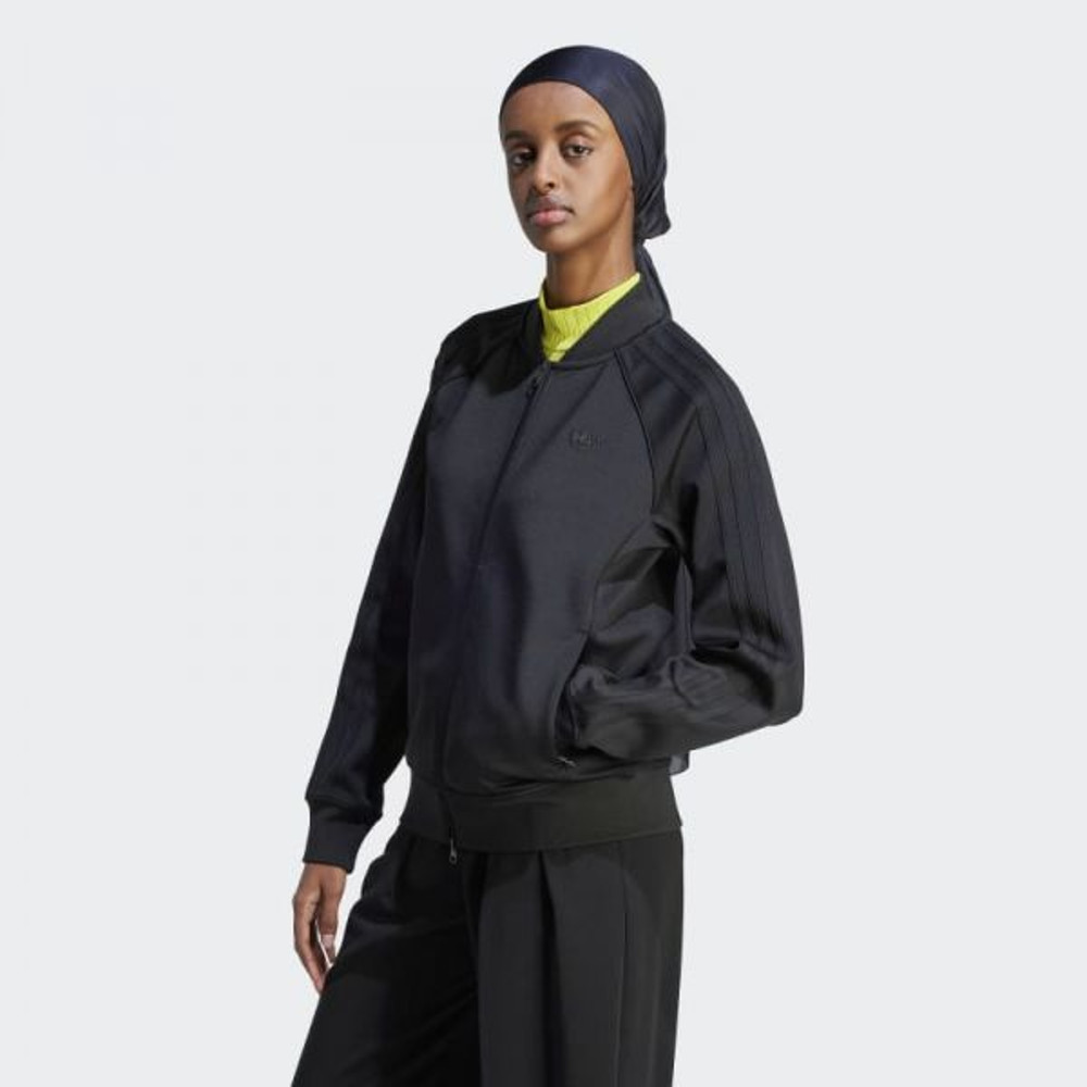 아디다스 아디다스 블루 버전 에센셜 SST 트랙탑 올블랙 여성 IL8529 - 위시버킷