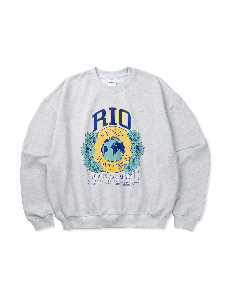 웨이브유니온 Rio Oversized fit Sweatshirt heather gray* - 위시버킷
