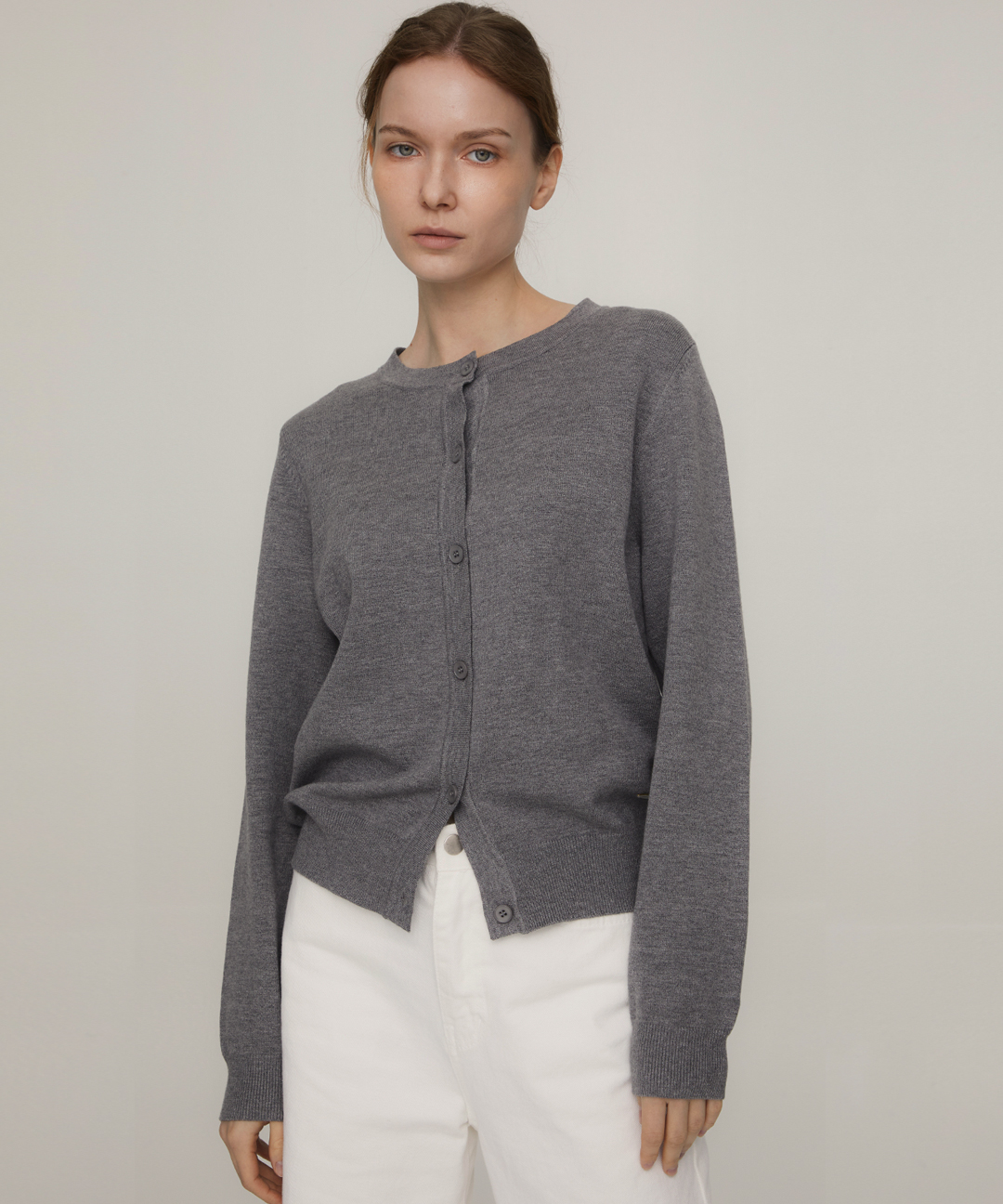 바닐라니트 Basic cashmere-blend cardigan - 위시버킷