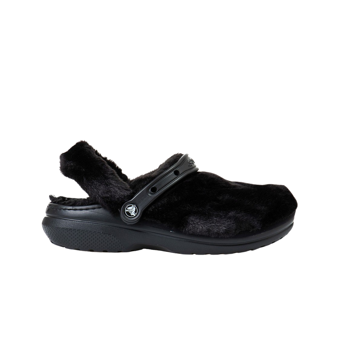 크록스 Crocs Classic Fur Sure Clog Black - 위시버킷
