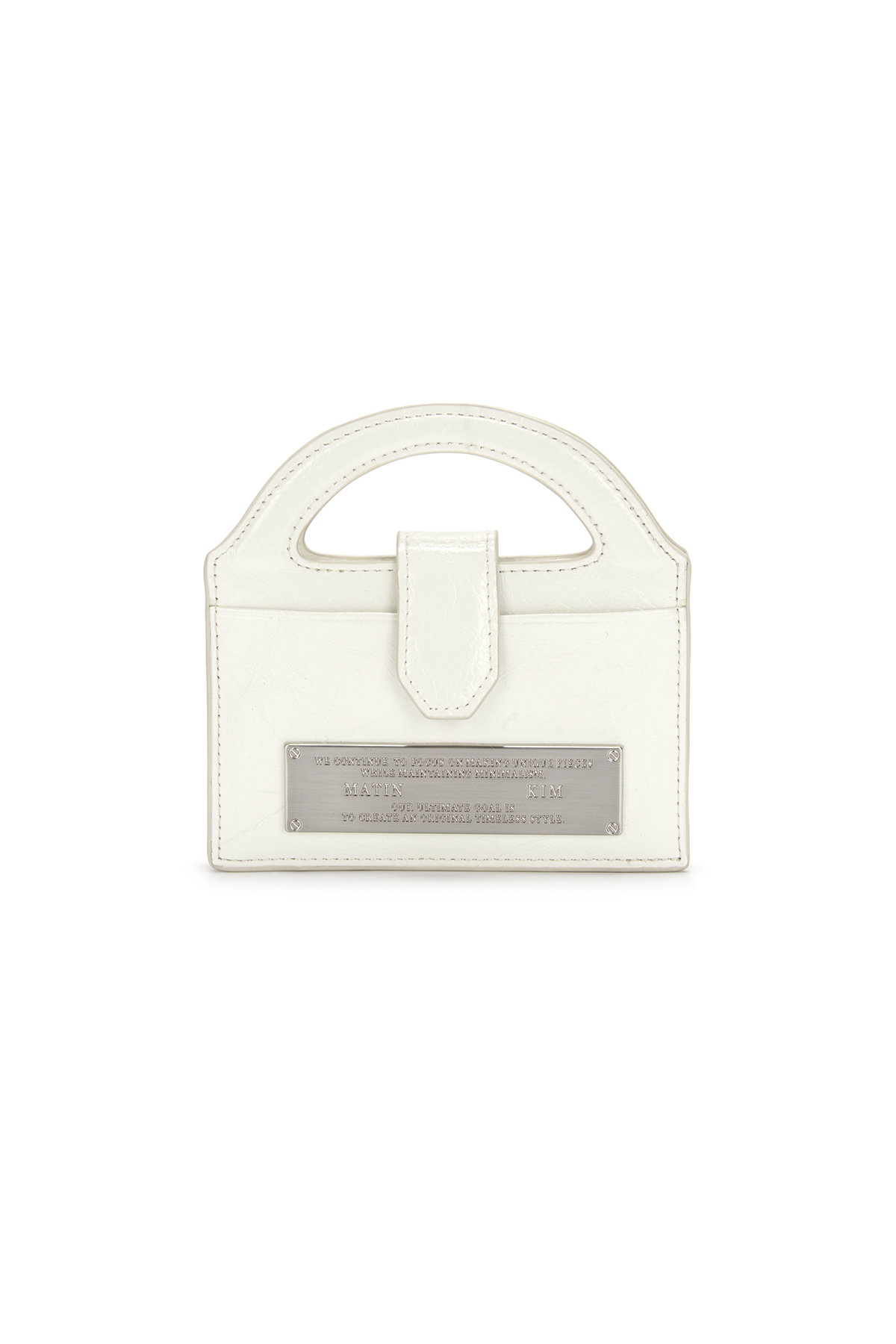 마뗑킴 HANDLE ACCORDION CHAIN WALLET IN IVORY - 위시버킷