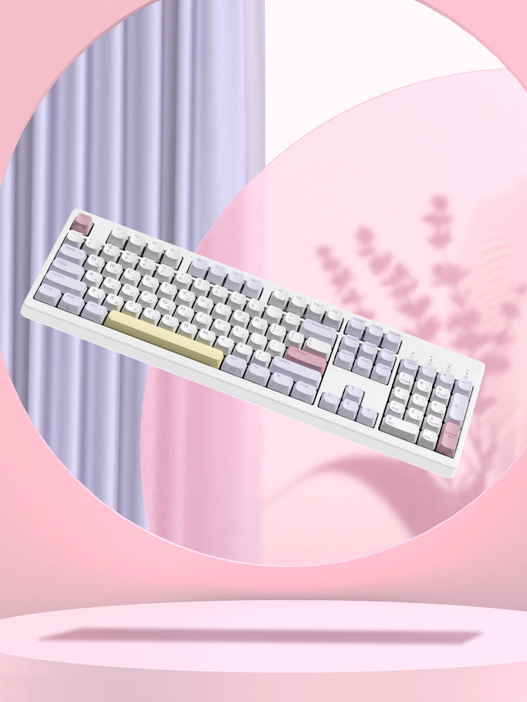 한성컴퓨터 TFG Cloud CF 3모드 듀얼 가스켓 저소음 사무용 기계식키보드 퍼플하트, 딥블루 뽀송_38g_리니어 - 위시버킷