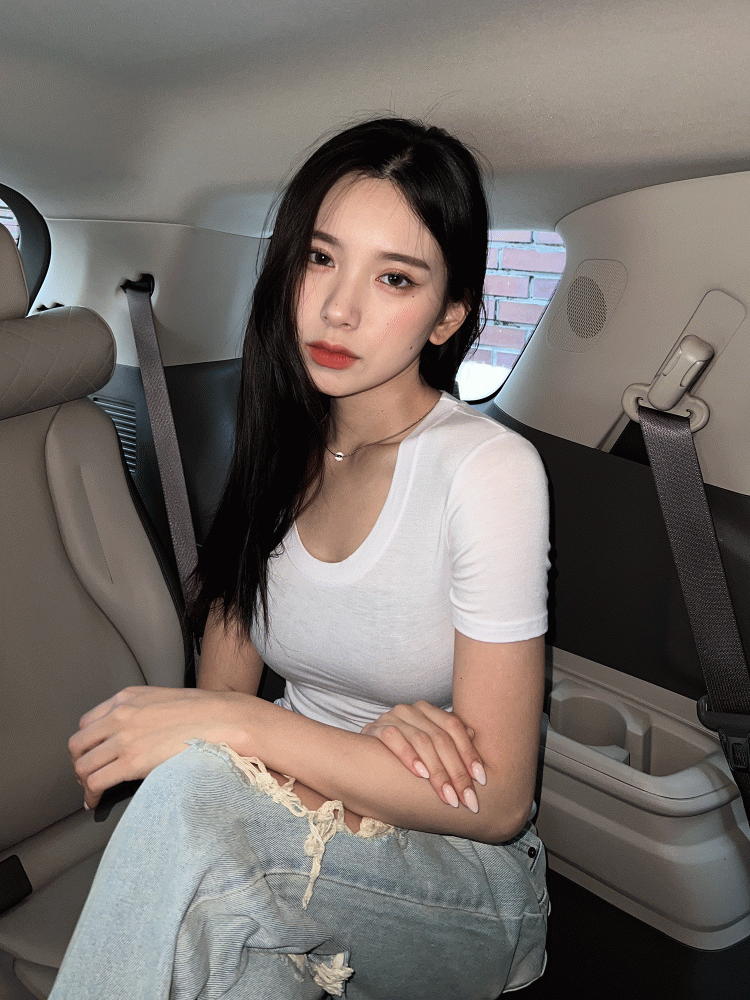 배드레스 이지 소프트 유넥 티셔츠 (4color) - 위시버킷